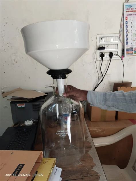 Heavy Wall Glass Filtering Flask 10 Ltr Bottle Shape At Best Price In