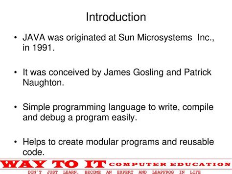 Java Basics Powerpoint Slides Learnpick India