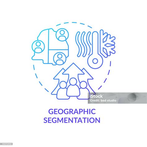 Geographic Segmentation Blue Gradient Concept Icons Set Stock Illustration Download Image Now