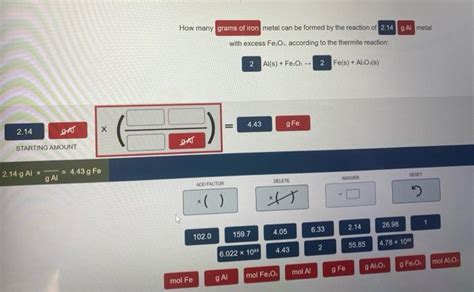 Solved How Many Grams Of Iron Metal Can Be Formed By The