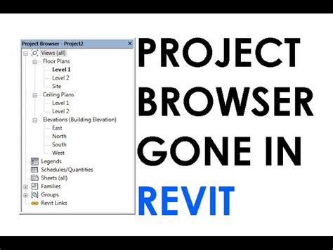 missing project browser revit làm thế nào Để khắc phục và phục hồi