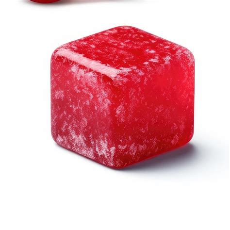 Premium Photo A Red Block With White Spots On It And The Red One Is Red