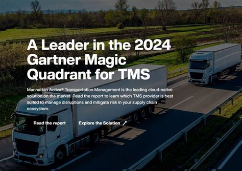 Manhattan Associates Named A Leader In 2024 Gartner Magic Quadrant For TMS Systems For A Sixth