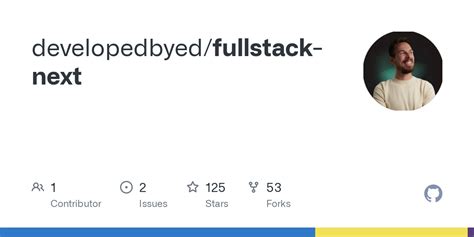 GitHub Developedbyed Fullstack Next