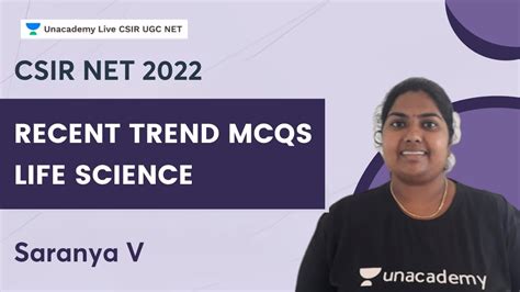Recent Trend Mcqs Life Science Csir Net Saranya V Unacademy Csir Ugc Net Youtube
