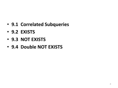 Ppt Sql Unit 9 Correlated Subqueries Powerpoint Presentation Free