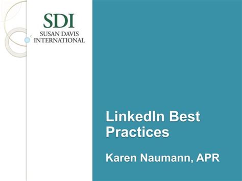 Linkedin Best Practices Pptx