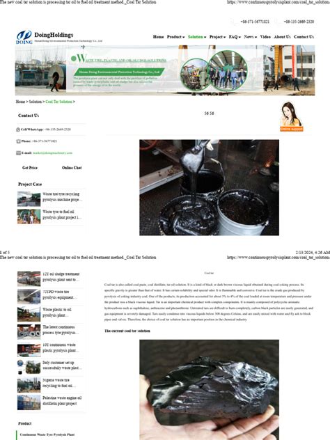 The New Coal Tar Solution Is Processing Tar Oil To Fuel Oil Treatment