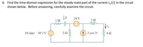 Solved Find The Time Domain Expression For The Chegg Com