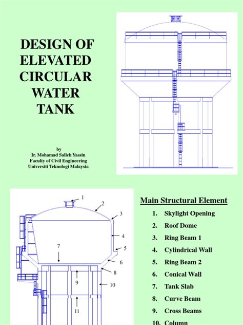 Elevated Circular Water Tank Design Pdf Beam Structure Bending