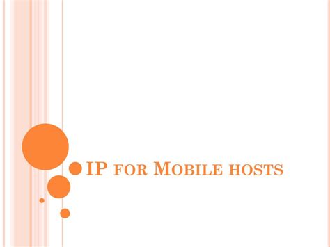 Ppt Ip For Mobile Hosts Powerpoint Presentation Free Download Id 5974964
