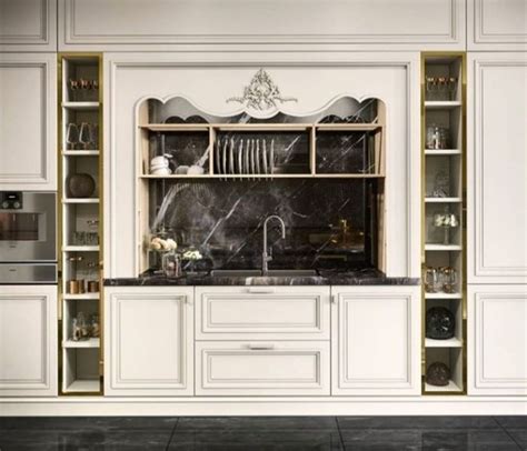 دکوراسیون آشپزخانه سبک نئوکلاسیک ، ایده عکس فن و هنر