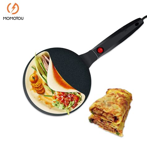 220v 비 스틱 전기 크레페 피자 메이커 팬케이크 기계 비 스틱 철판 베이킹 팬 케이크 기계 주방 요리 도구 크레페 Aliexpress