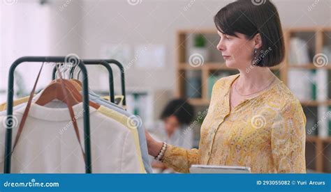Inventory Woman And Entrepreneur With A Tablet Fashion And Online Checklist With Logistics