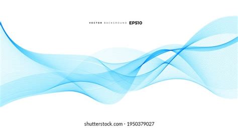 Wave Vector Element Abstract Blue Lines Stock Vector Royalty Free Shutterstock