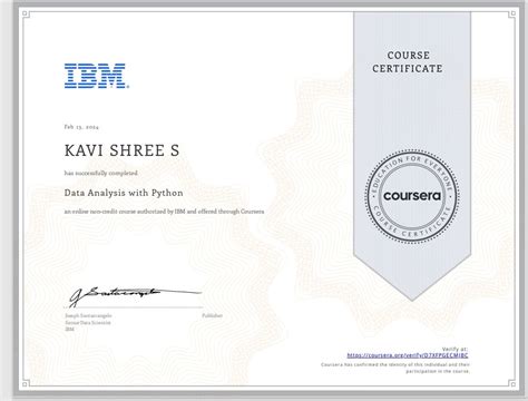 Kavi Shree Subramanian On Linkedin Dataanalysis Python Coursera