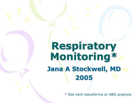 Ppt Respiratory Monitoring Powerpoint Presentation Free Download Id 4166804