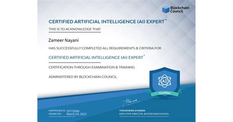 zameer nayani on linkedin certified artificial intelligence ai