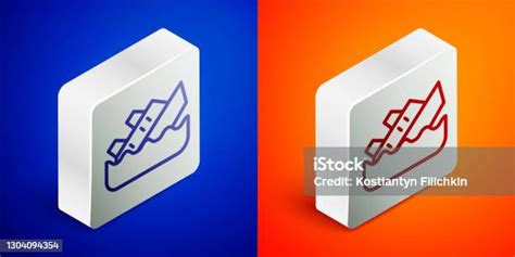 파란색과 주황색 배경에 격리 된 등색 선 침몰 유람선 아이콘 여행 관광 해상 교통 항해 여객선 크루즈 라이너 실버 스퀘어 버튼 벡터 가라앉음에 대한 스톡 벡터 아트 및 기타