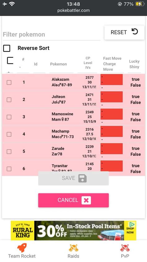 bulk import does not work r pokebattler