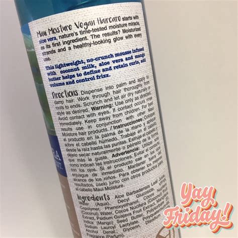 Maui Moisture Flexible Hold Coconut Milk Curl Foam Mousse For Dry Curly Hair Unitop