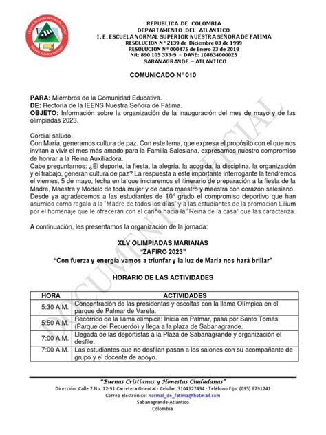 Comunicado 010 Pdf