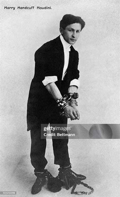 Portrait Of American Escape Artist Harry Houdini Dressed In A Tuxedo