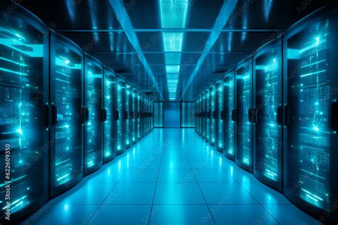 Cloud Storage Big Data Centre For Storing Backup Files And Security At