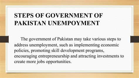 Unemployment In Pakistan Pptx