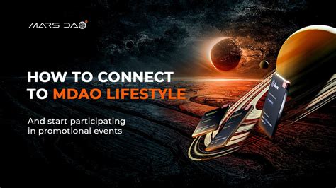 how to connect to mdao lifestyle and start participating in promotional