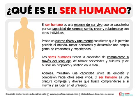 Qu Es El Ser Humano