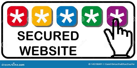 Secure Website Sticker Vector Stock Illustration Illustration Of Impact Press