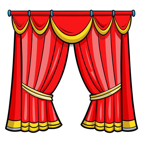 Red Curtain Cartoon Clip Art 48719319 Png