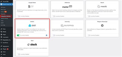 Gist Integration With Fluent Forms Wp Manage Ninja