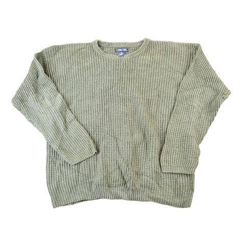 Vintage 1990s Cherokee Knit Abstract Pattern Crewneck Sweater Made Inm