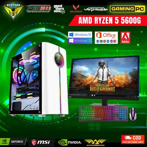 Jual Pc Gaming Ful Set Editing Fullset Amd Ryzen G Ram Gb Ssd Gb Hdd Gb Siap Pakai