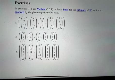 Solved Exercises In Exercises 1 4 Use Method 5 5 1 To Find Chegg Com