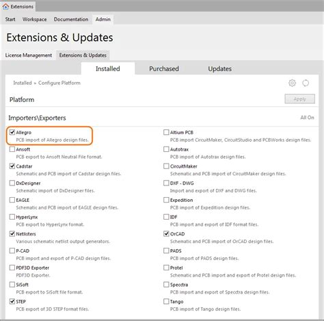 Importing A Design From Allegro Altium Designer 191 190 181 And 180 Technical Documentation