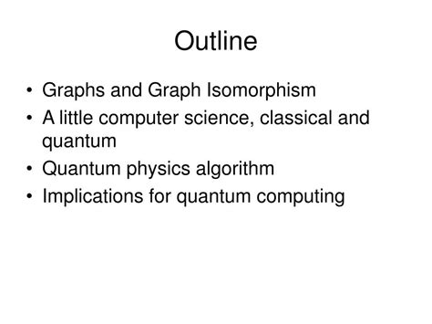 Ppt A Physically Motivated Algorithm For The Graph Isomorphism