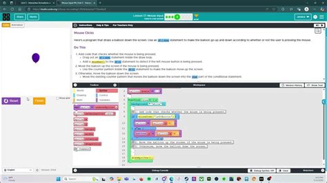Cs Discoveries Unit 3 Interactive Animations And Games Lesson 17 Mouse Input