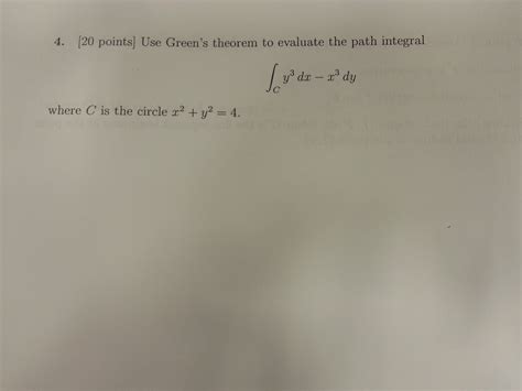 solved use green s theorem to evaluate the path integral fc