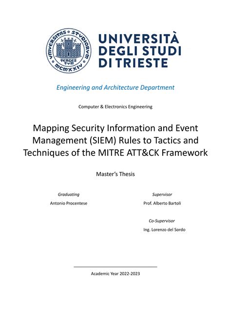 Mapping Security Information And Event Management Siem Rules To Tactics And Techniques Of The