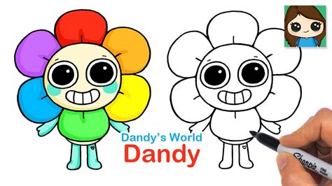 How To Draw Dandy Flower Dandys World Youtube