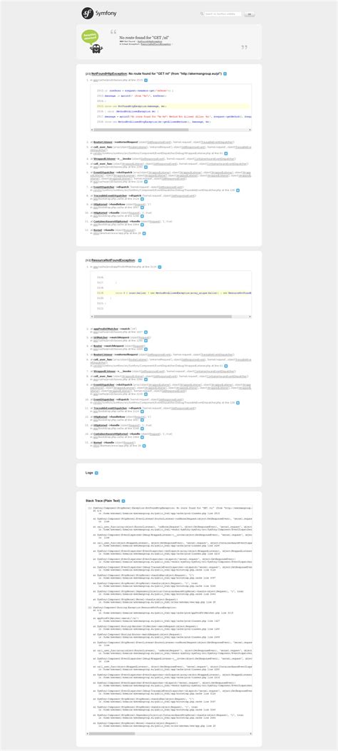 Php Symfony 2 Language Version No Route Found For “get ” Stack