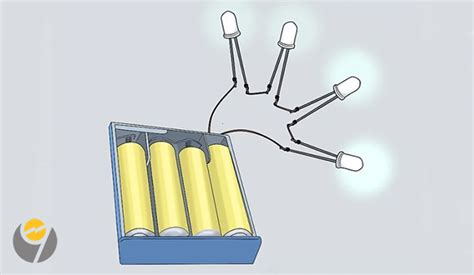 چگونه یک پیکسل Led را با باتری روشن کنیم یزدنور