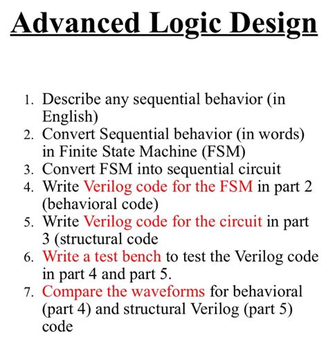 Advanced Logic Design 1 Describe Any Sequential Chegg Com