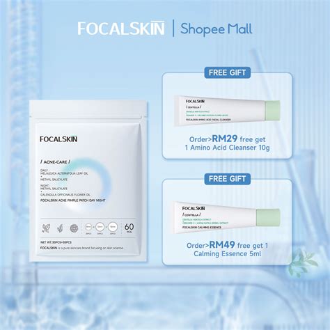 Focalskin Waterproof Oil Control Invisible Acne Patch Day And Night 60pcs Shopee Malaysia