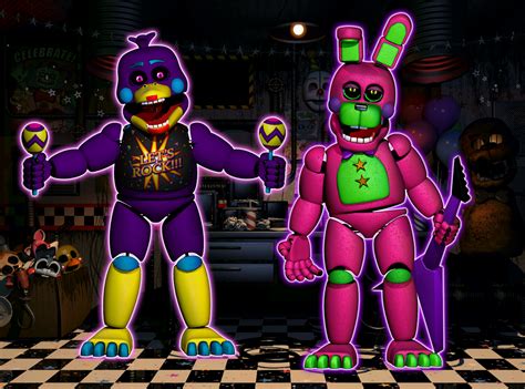 Edit Ffps Rockstar Blacklight Bonnie And Chica By Puplefoxy96 On