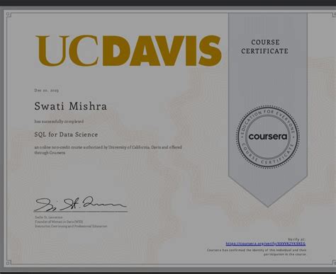 Swati Mishra On Linkedin Datascience Sql Analytics Certification