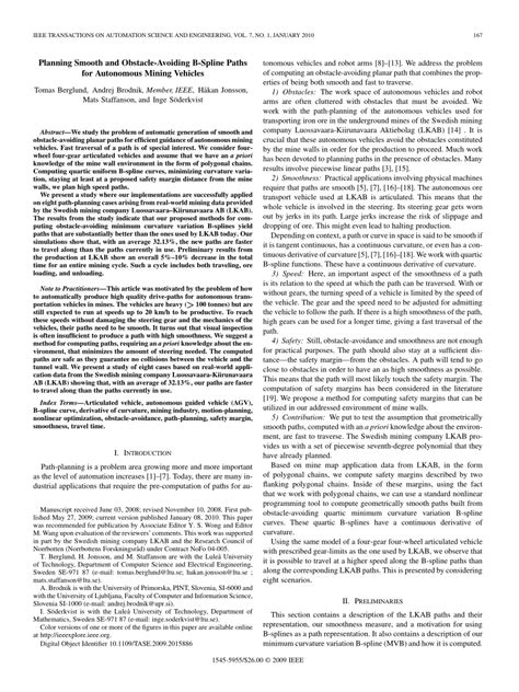 Pdf Planning Smooth And Obstacle Avoiding B Spline Paths For